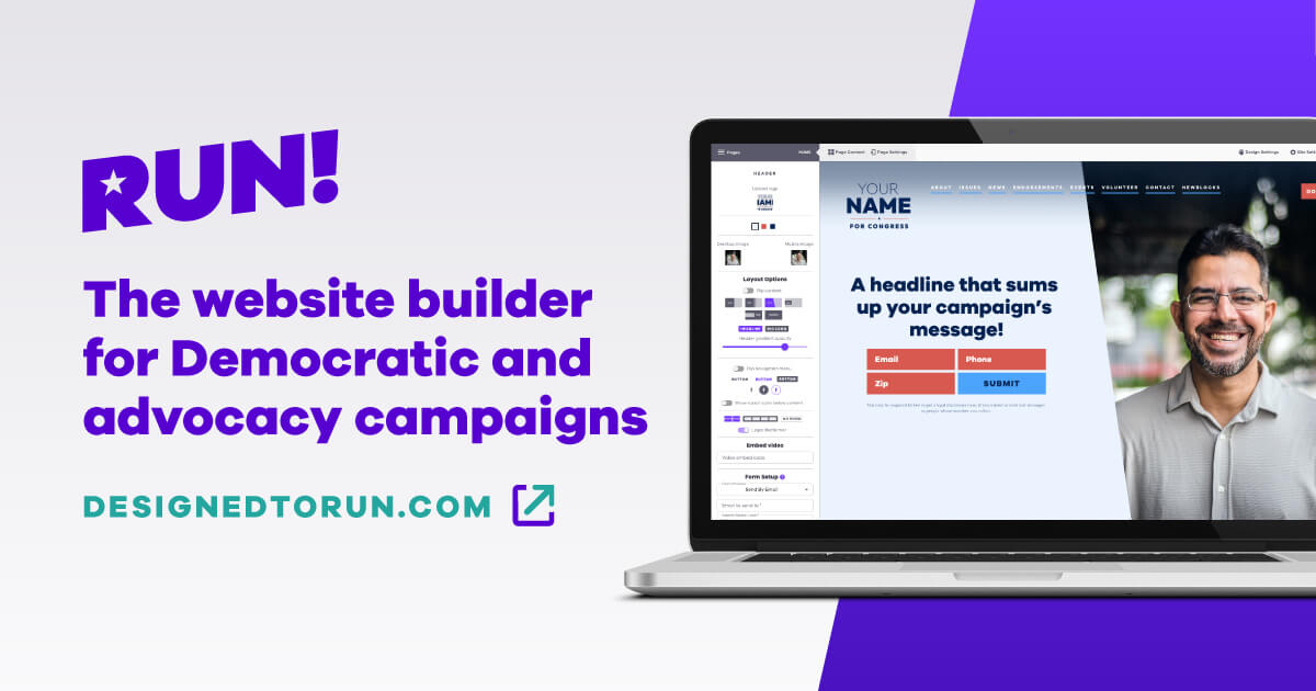 RUN! Political Campaign Websites Made Easy